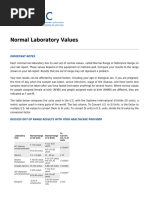 Lab Values NBME | PDF | White Blood Cell | Blood Plasma