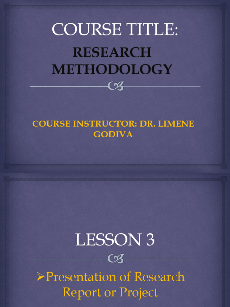 LESSON 3- SEVICTI RESEARCH METHODOLOGY | PDF
