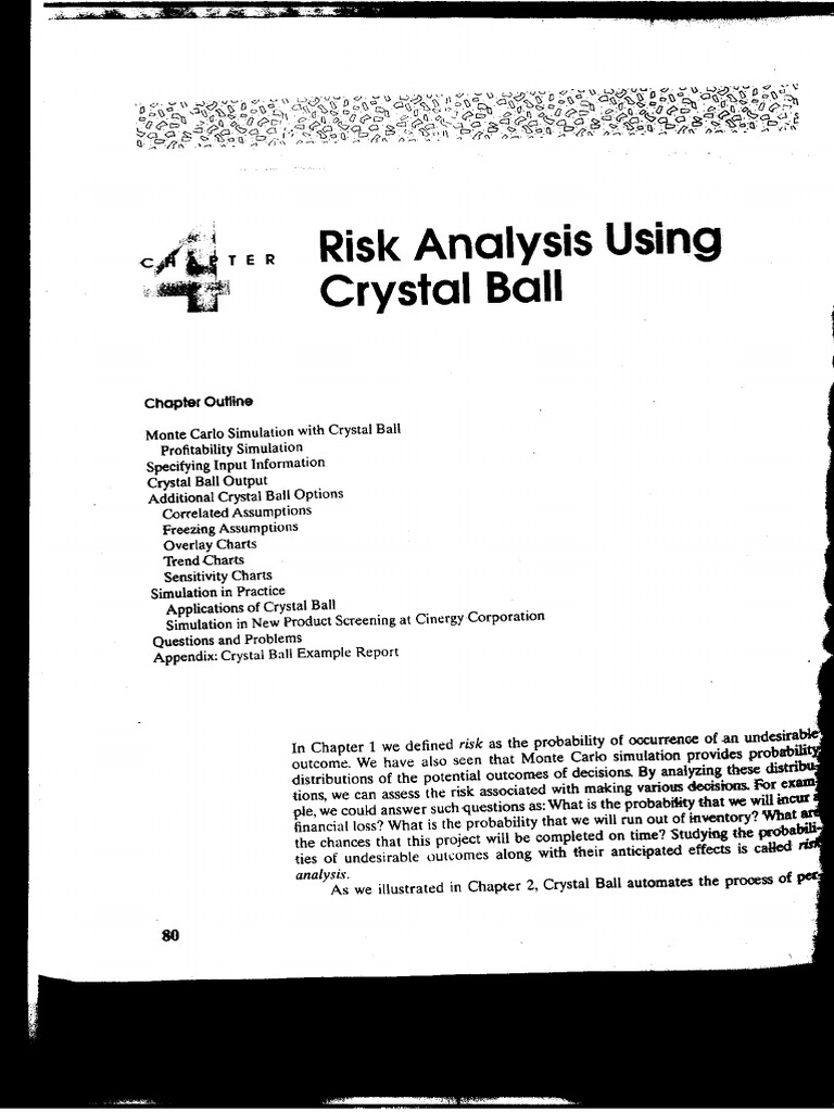 Risk Analisys Using Cristal Ball | PDF