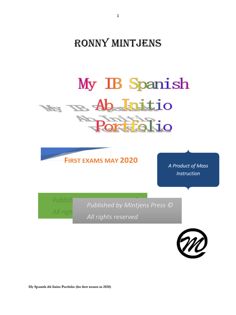 Spanish Ab Initio Portfolio Guide | PDF | Reading Comprehension ...