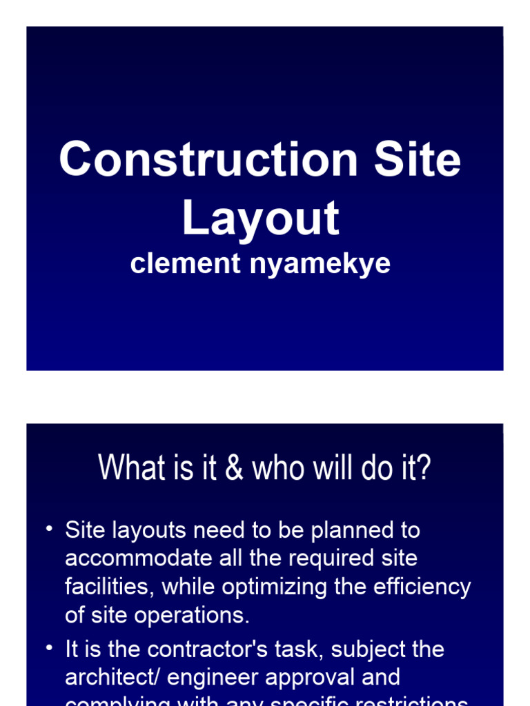 Effective Construction Site Layout Planning | PDF | Truck | Transport