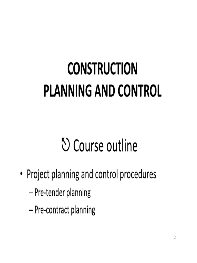 Construction Planning and Control | PDF