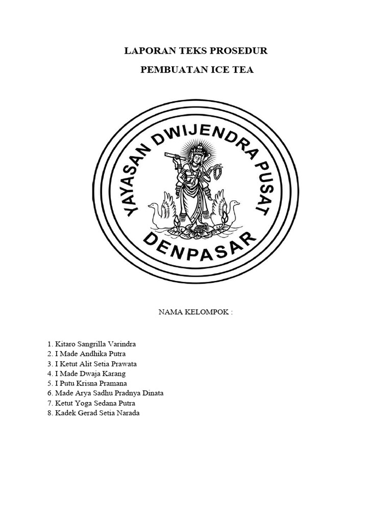 LAPORAN TEKS PROSEDUR | PDF | Tea | Drink