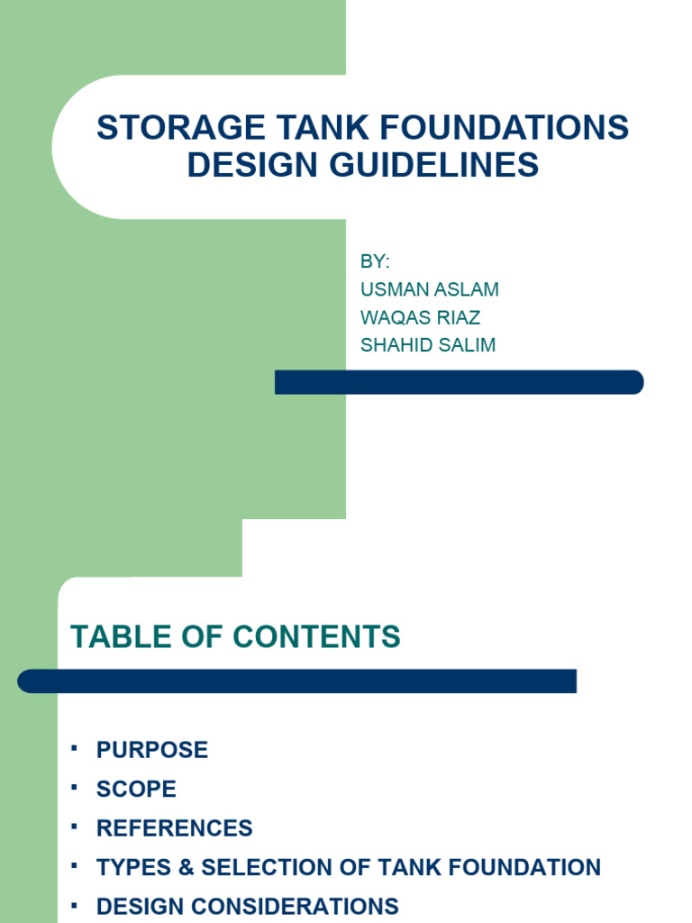 Storage Tank Foundations | PDF | Foundation (Engineering) | Deep Foundation