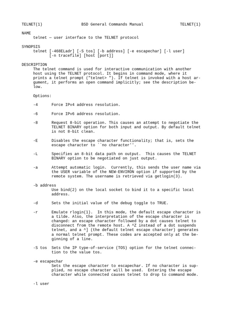 Telnet | PDF
