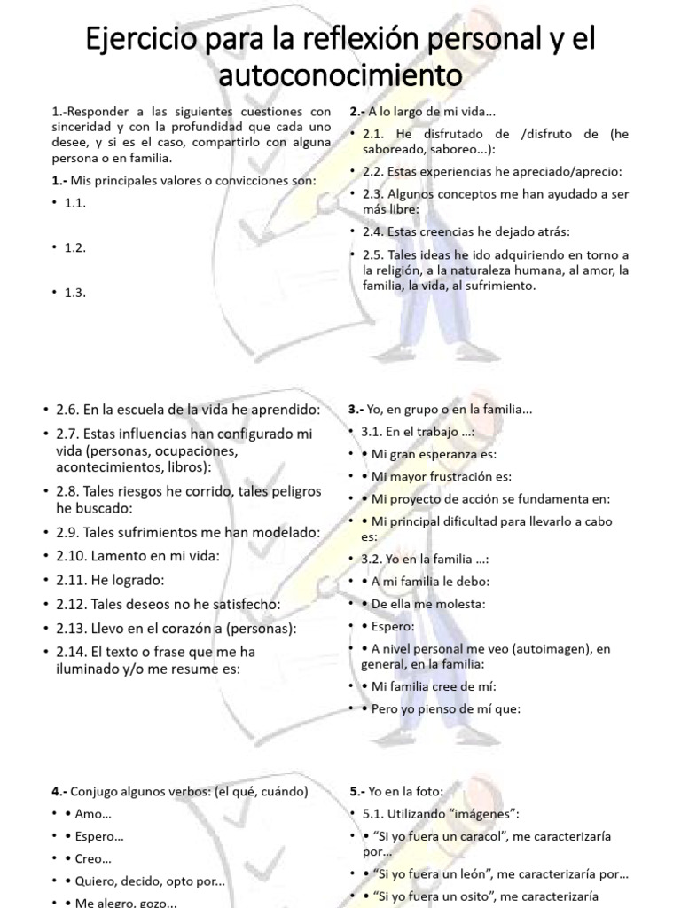 Ejercicio para La Reflexión Personal y El Autoconocimiento-2 | PDF