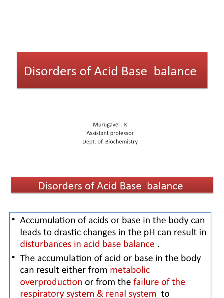 836 Disorders of Acid Base Balance 2019 F | PDF