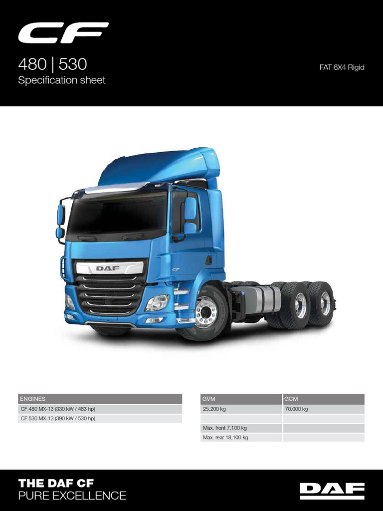 Daf CF Mx13 Fat Ss 0921 Web | PDF | Truck | Engines