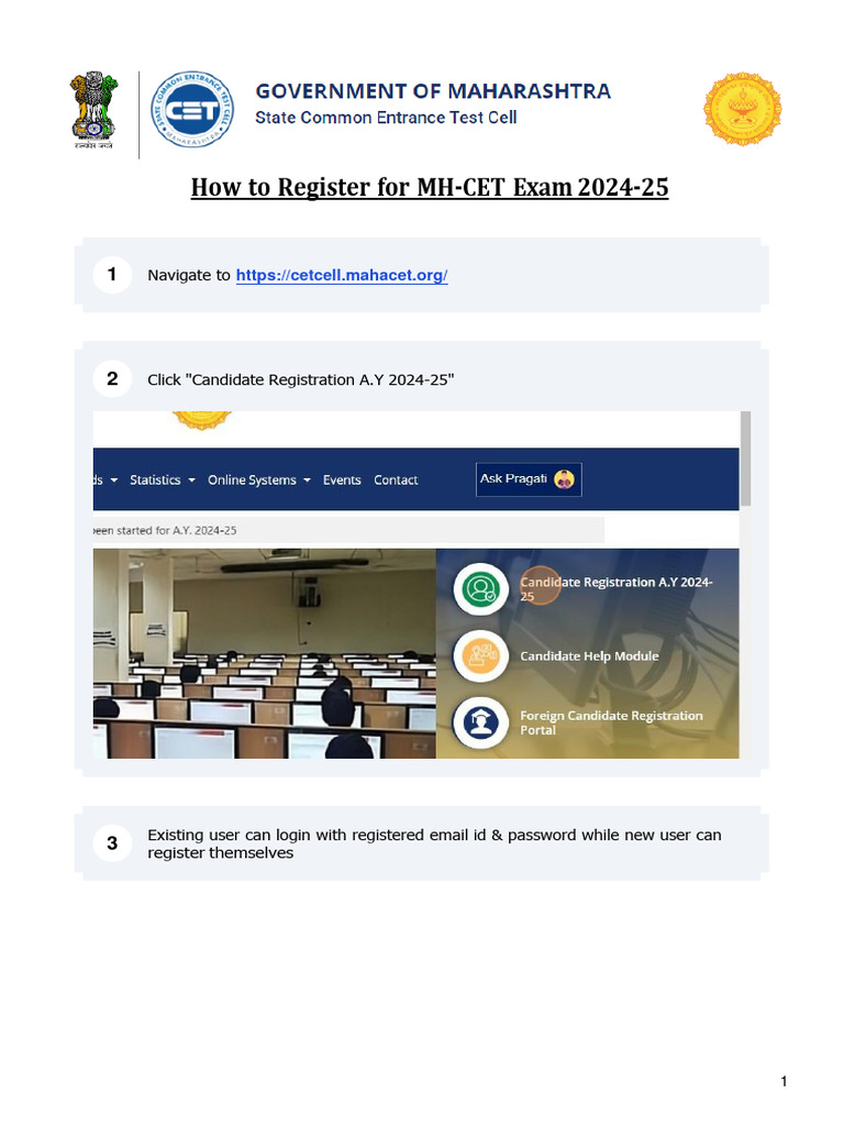 How+to+Register+for+MHCET User+Manual+V1.0 | PDF