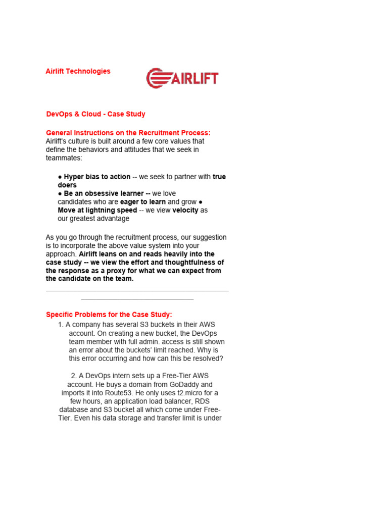 Airlift - DevOps Cloud - Case Study | Download Free PDF | Amazon Web ...