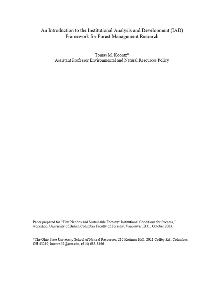 Institutional Rational Choice an Assessment of the Institutional ...