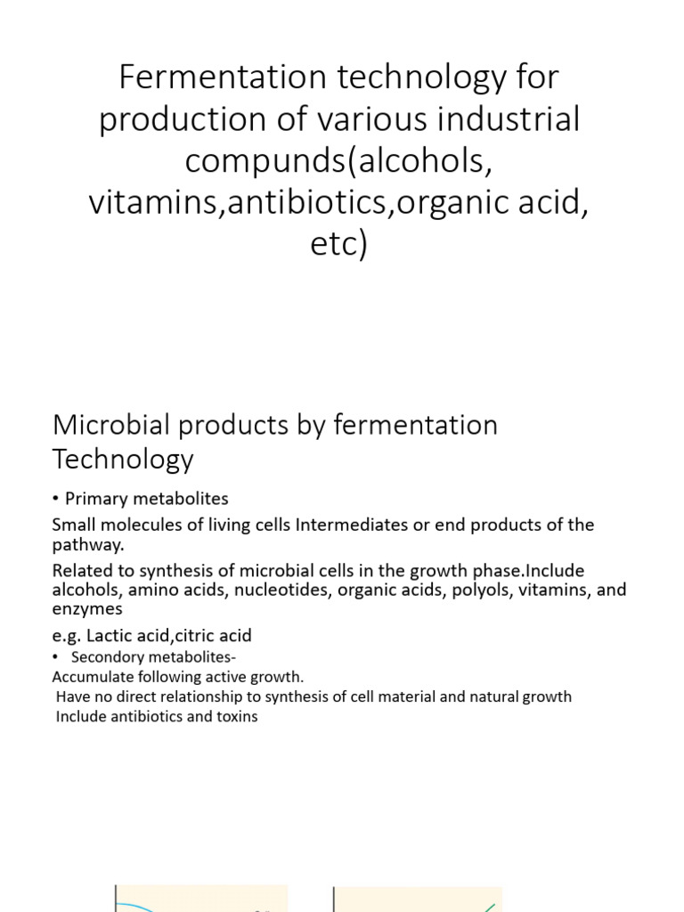 Fermentation Technology for Industrial Compounds | PDF | Lactic Acid ...