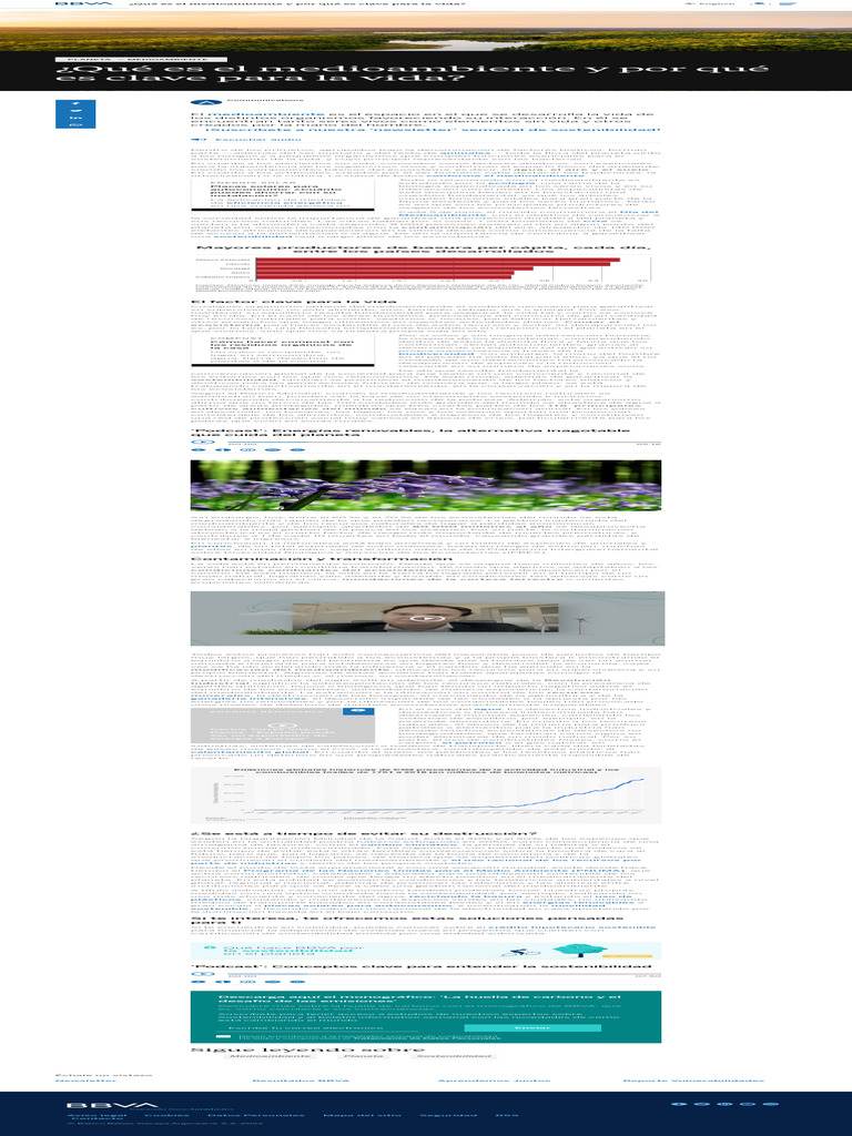 ¿Qué Es El Medioambiente y Por Qué Es Clave para La Vida | PDF ...