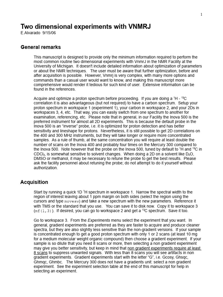 2D Experiments | PDF