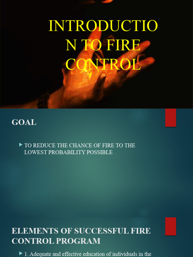 Introduction To FIre Control Safety | PDF