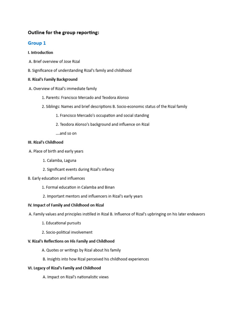 Outline for the Group Reporting | PDF | Philippines | International Student