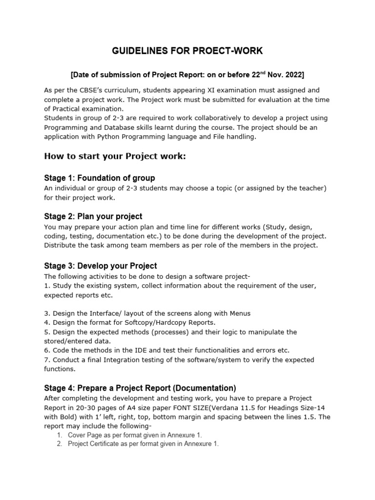 Guidelines For Project Xi Cs - EDITED | PDF | Software | Computer Programming