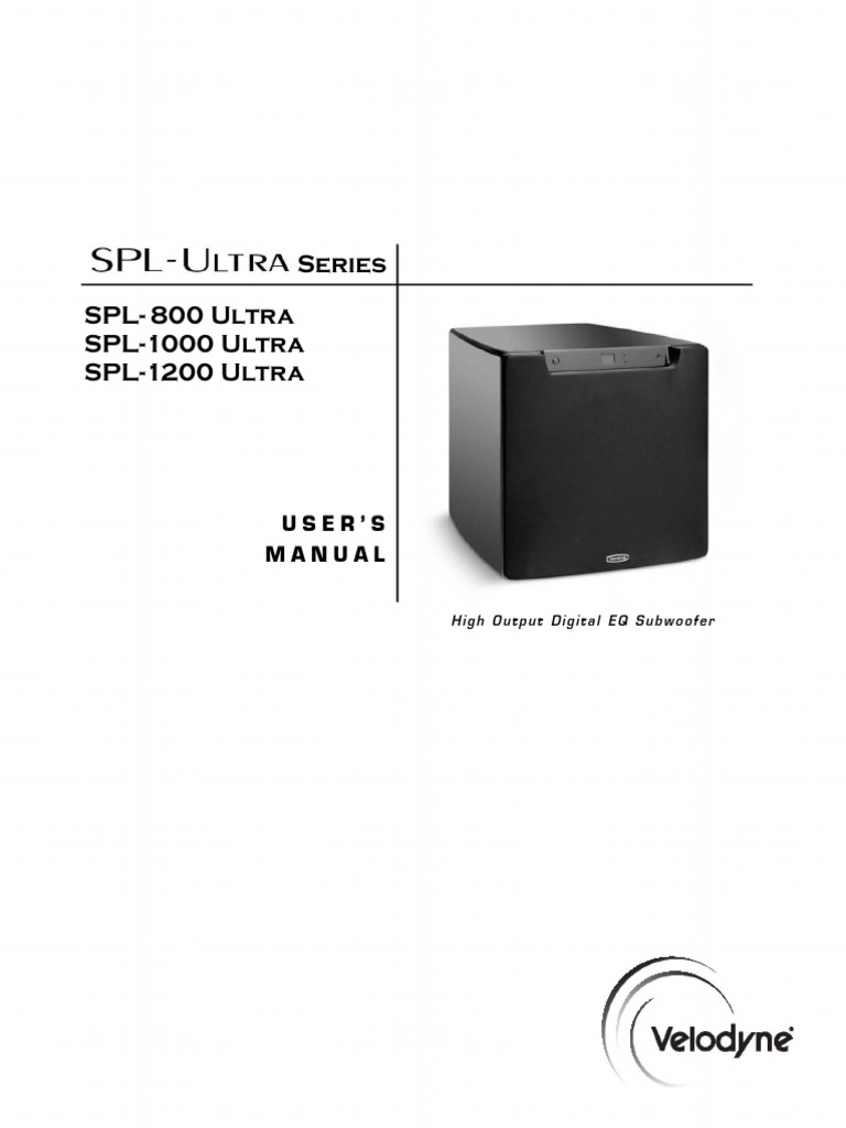 SPL UltraSeriesManual | PDF