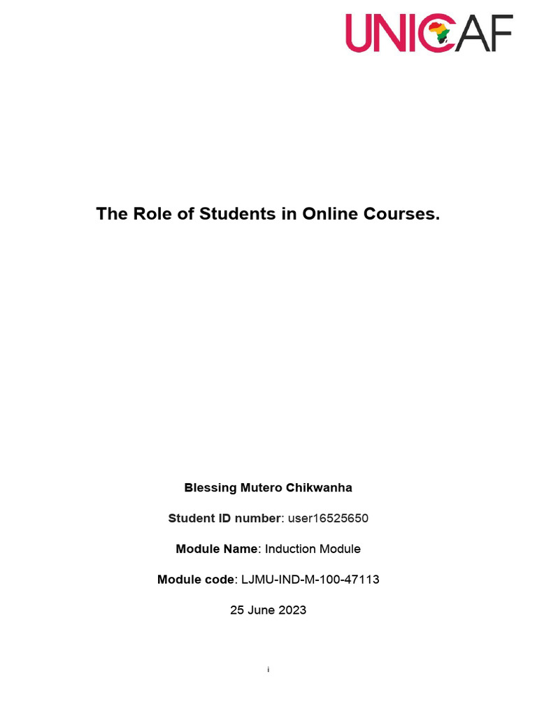 Final Assignment Induction Module- | PDF | Educational Technology | Learning