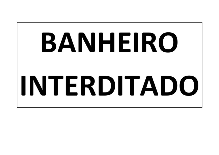 Placa Banheiro Interditado | PDF