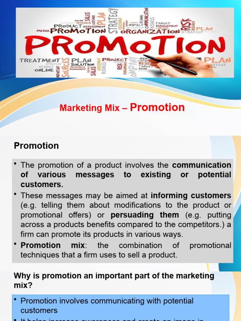 Marketing Mix - Promotion | PDF | Promotion (Marketing) | Advertising