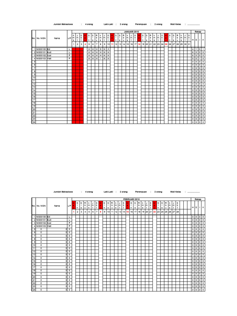 Absensi Mahasiswa | PDF