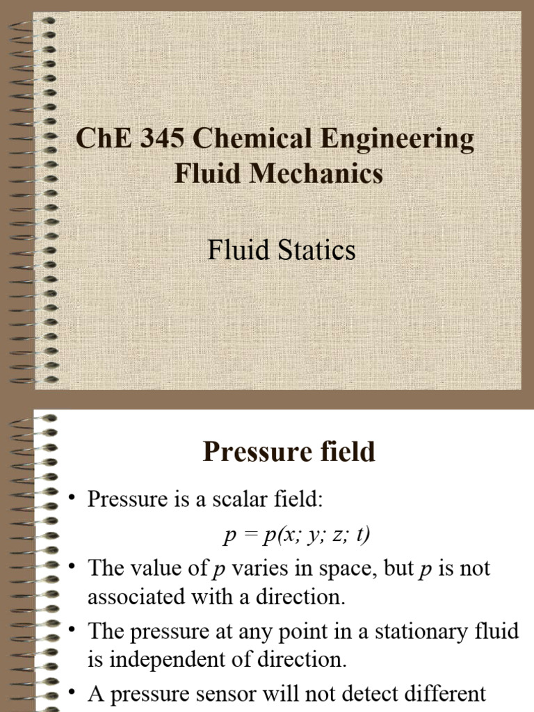 Fluids Statics - Part 1 | PDF