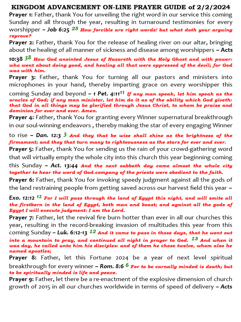 Kingdom Advancement On 2 224 | Download Free PDF | Prayer | Jesus Kingdom Advancement On 2 224 | Download Free PDF | Prayer | Jesus