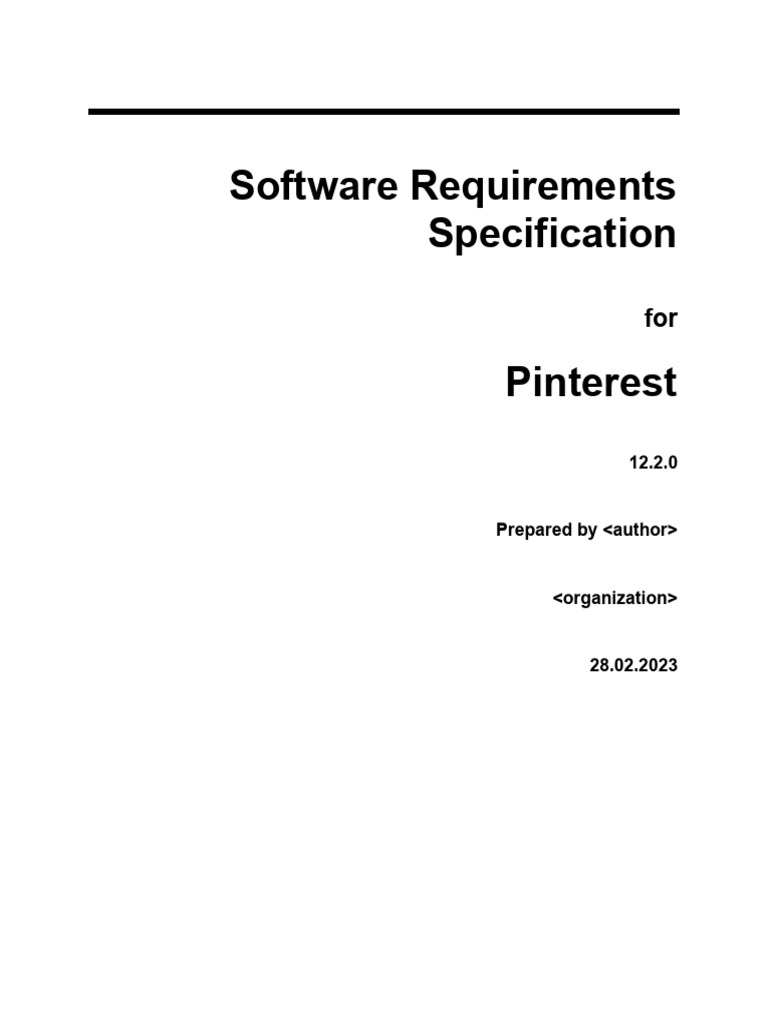 Software Requirements Specification | PDF