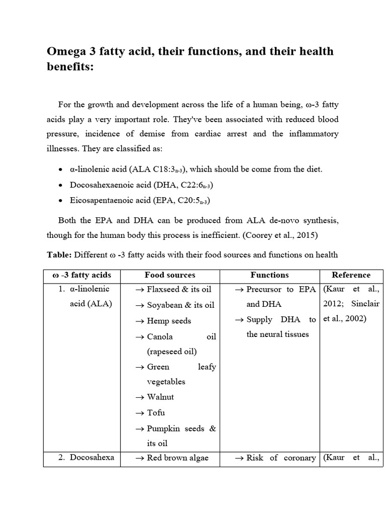 Omega 3 Fatty Acid | PDF | Omega 3 Fatty Acid | Docosahexaenoic Acid
