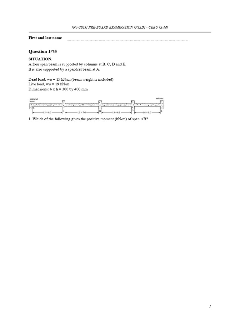 (Nov2023) PRE-BOARD EXAMINATION (PSAD) - CEBU (A-M) - Questions | PDF ...