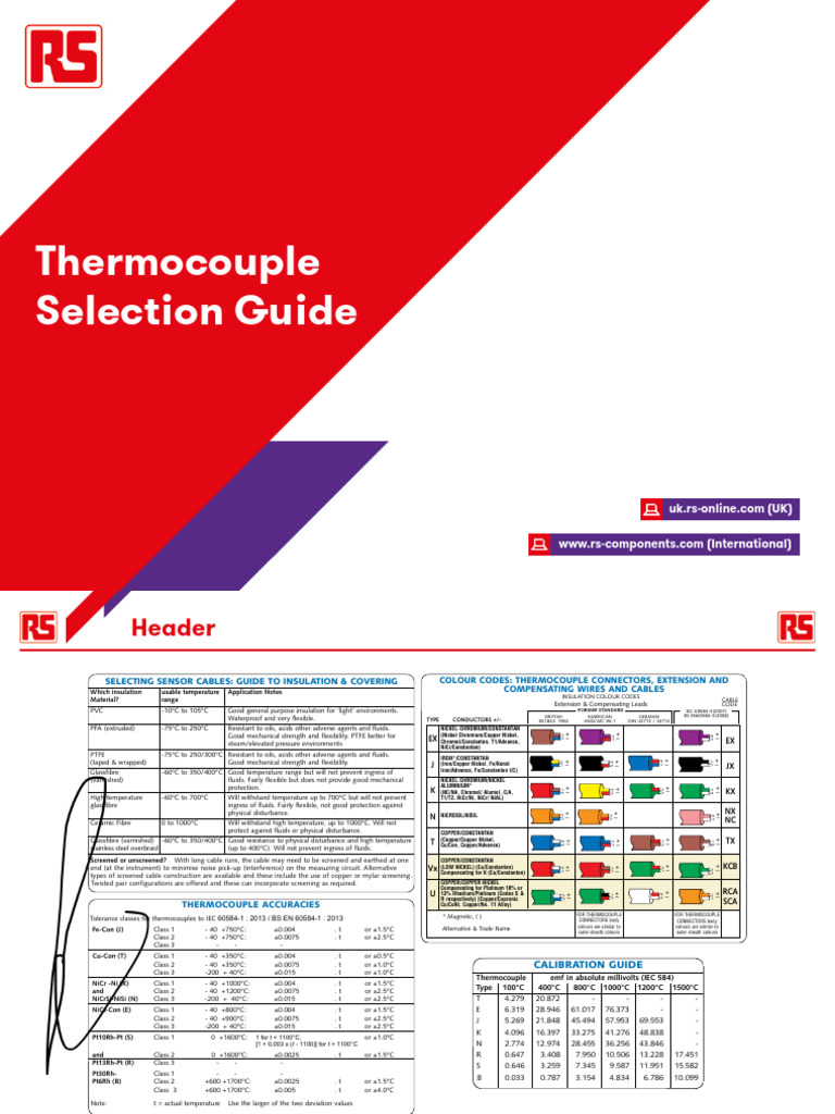 Thermocouple Selection Guide | PDF