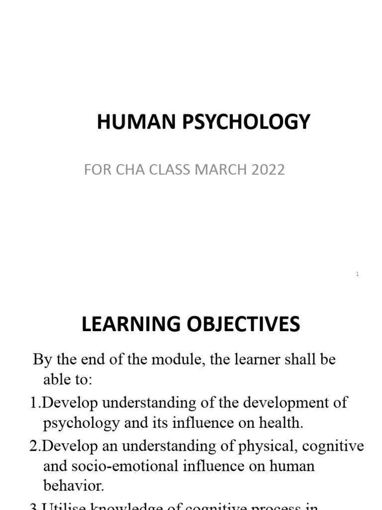 Human Psychology | PDF | Self-Improvement