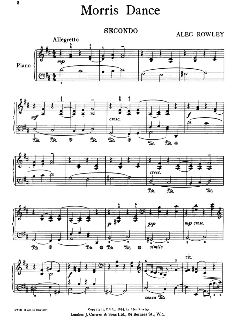 Morris Dance - Alec Rowley | PDF