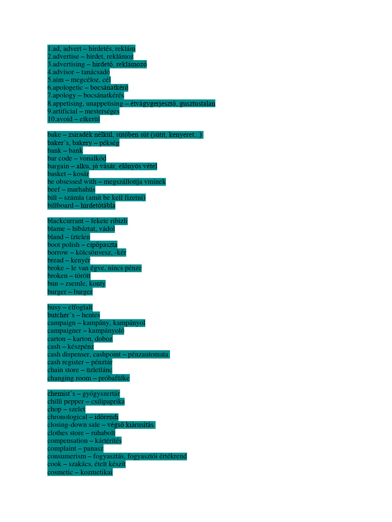 Unit-12-Word-List-reviewed Másolata | PDF
