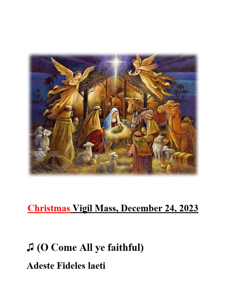 Christmas Vigil Mass, December 24 2023 | PDF | God The Father | Jesus
