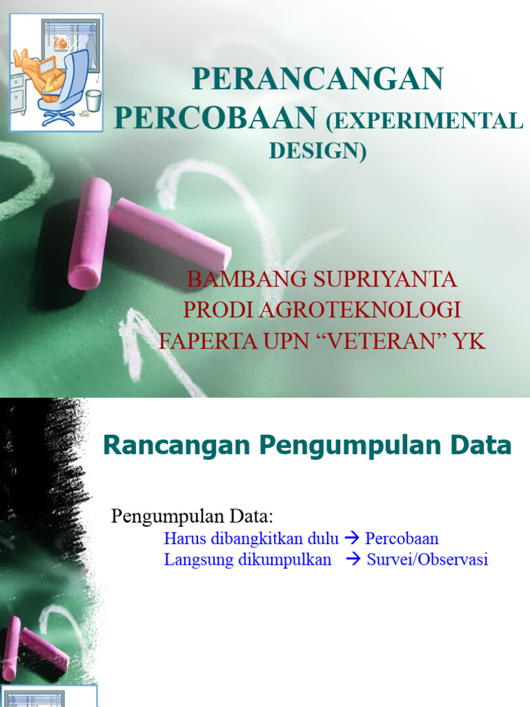 1 Prinsip Dasar Perancangan Percobaan | PDF