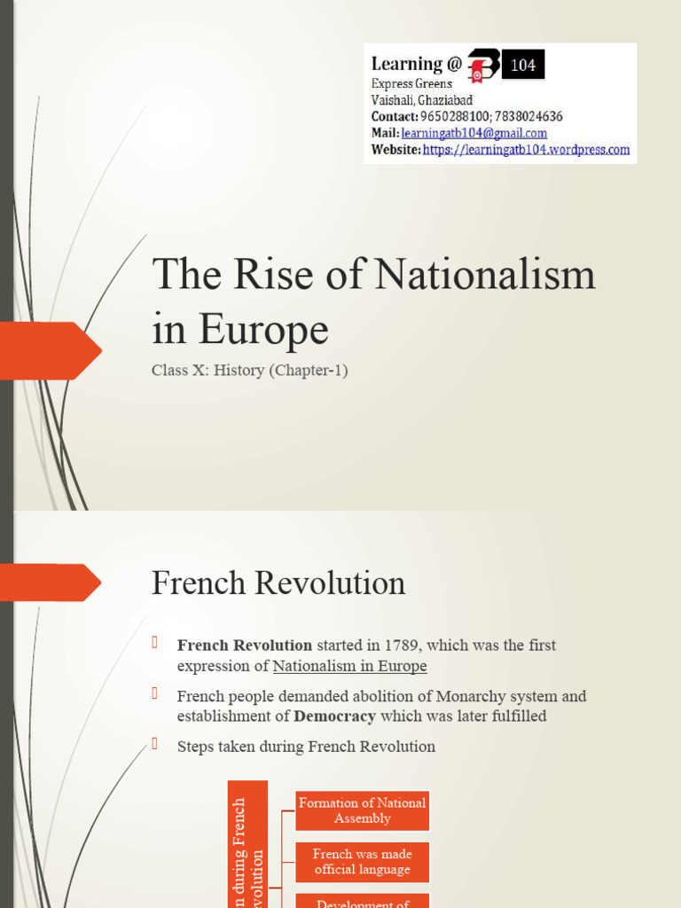 The Rise of Nationalism in Europe Chapter | PDF
