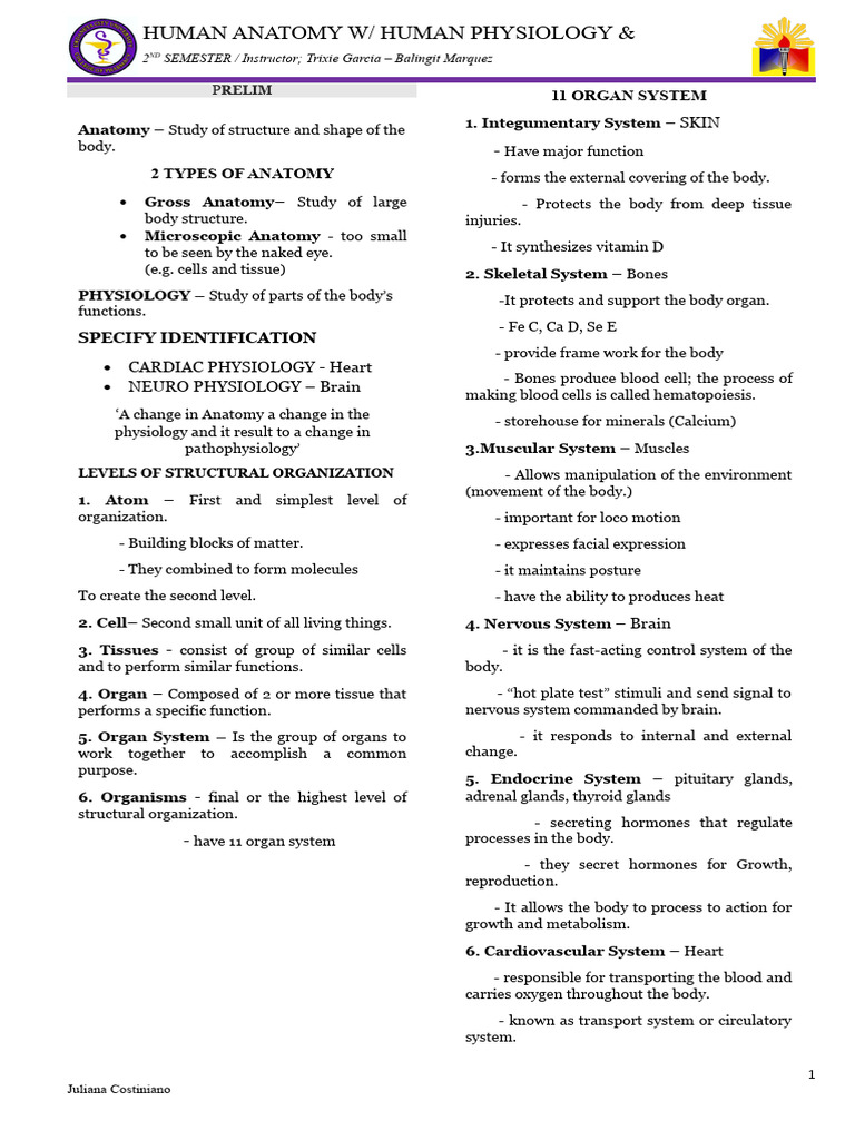 Human Anatomy and Physiology W/ Human Pathophysiology | PDF | Human Body | Skeletal Muscle