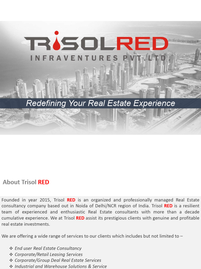 Trisol RED: Noida Real Estate Experts | PDF | Business | Law