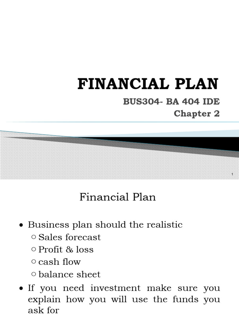 Financial Plan | PDF | Income Statement | Financial Plan