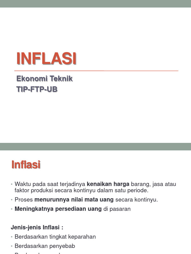 Jenis Inflasi Berdasarkan Keparahan | PDF