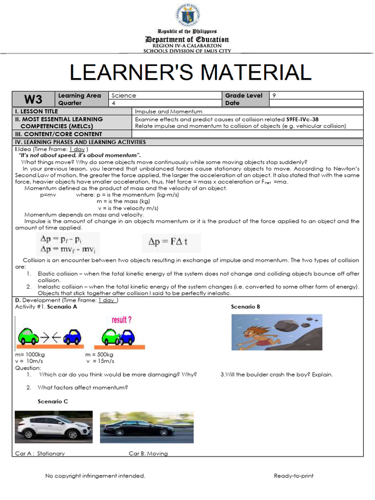 LM Q4 Science G9 W3 | PDF