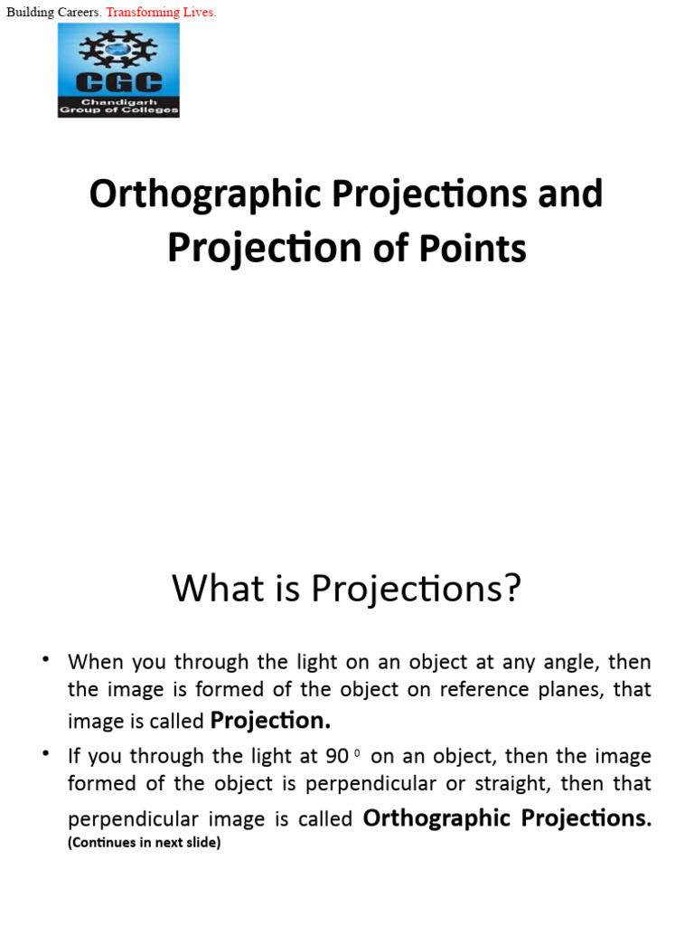 Orthographic Projections and Projection of Points | PDF | Classical ...