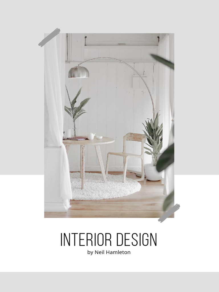 Minimalist Interior Design Portfolio Template | PDF