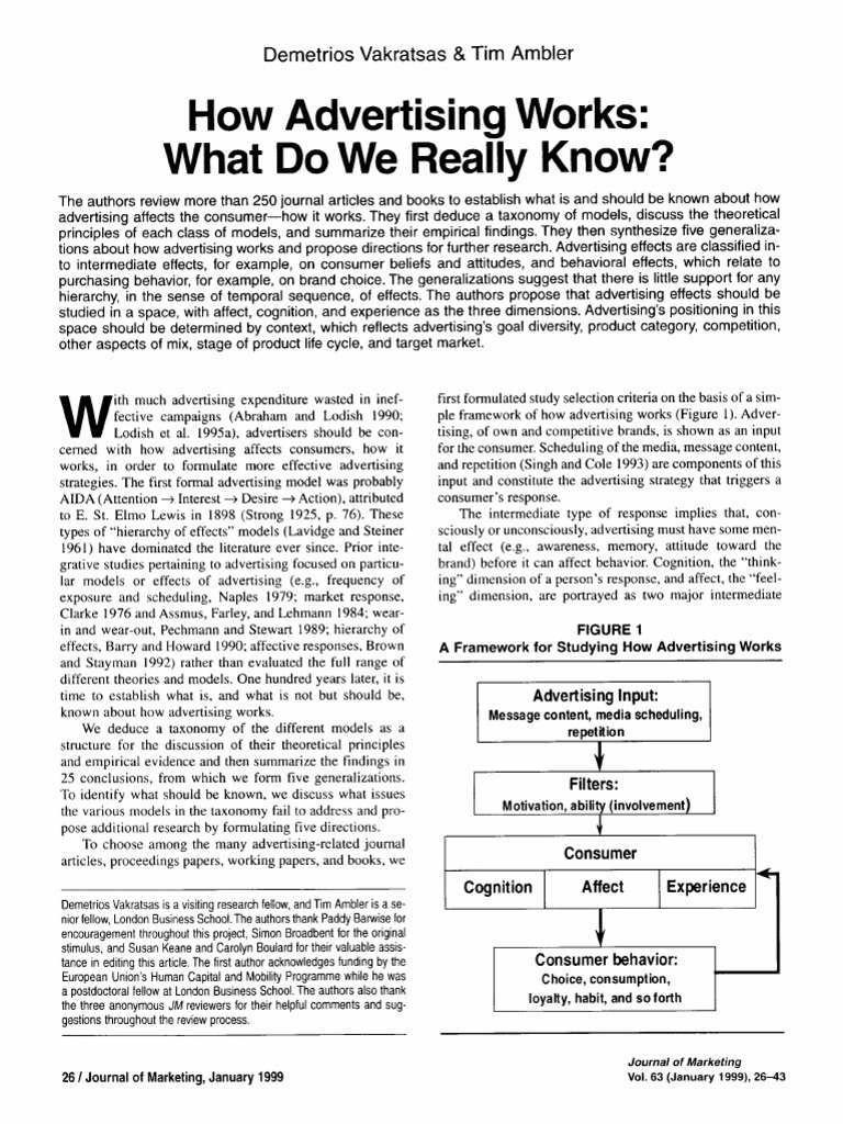 How advertising works_lecture 5 | PDF