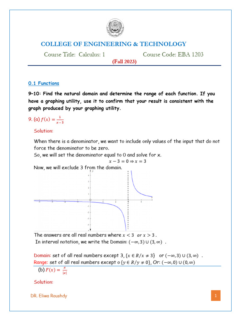 A1 Solution, 23 24 | PDF | Function (Mathematics) | Mathematical Concepts