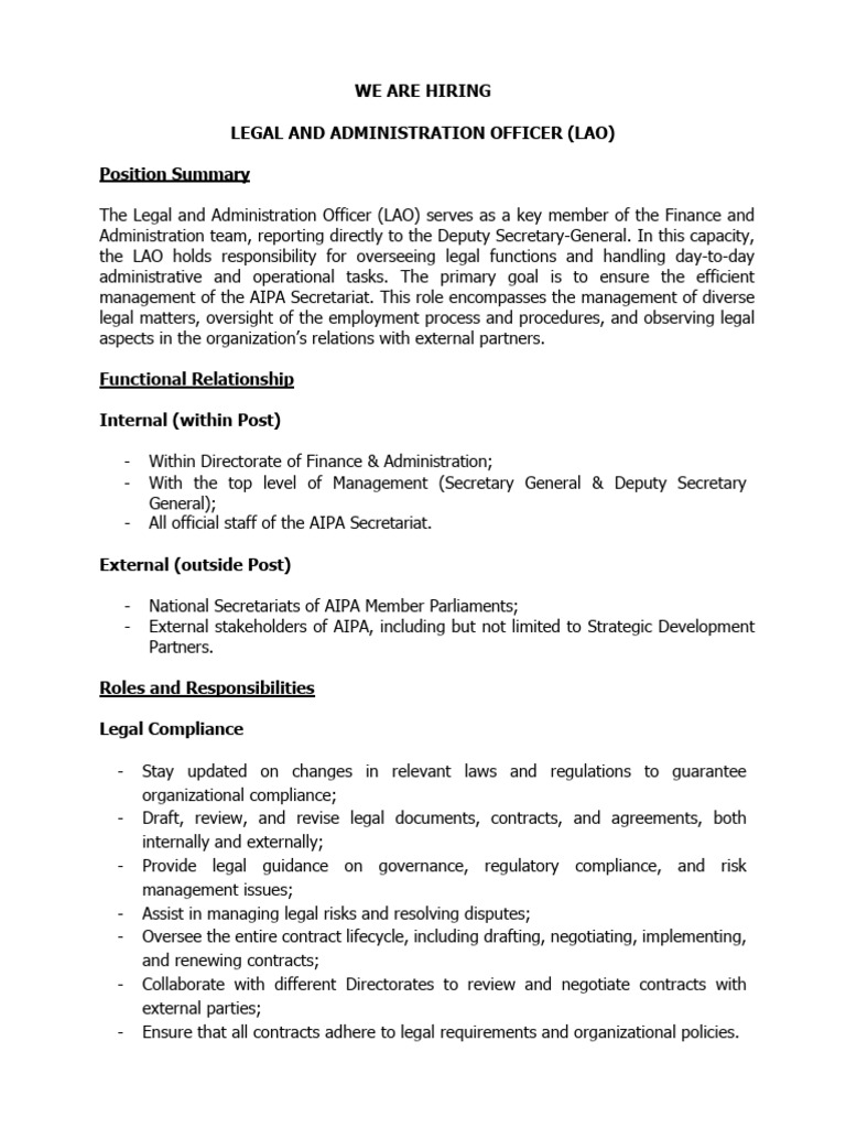 Aipa Secretariat Pdf 9992