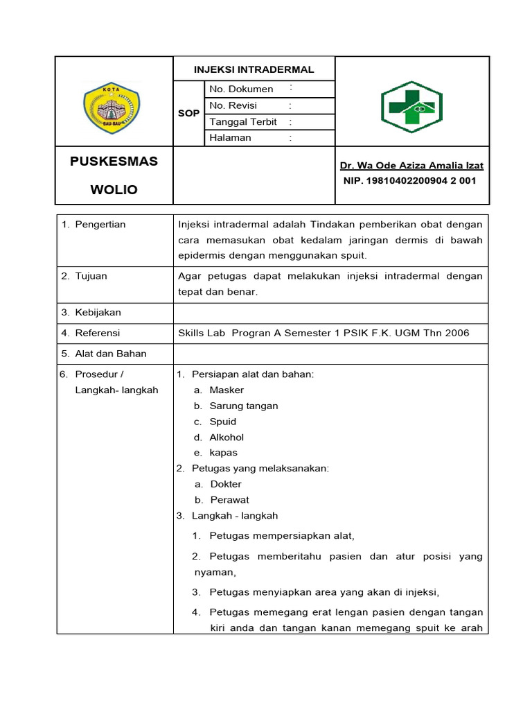 SOP-INJEKSI IC | PDF