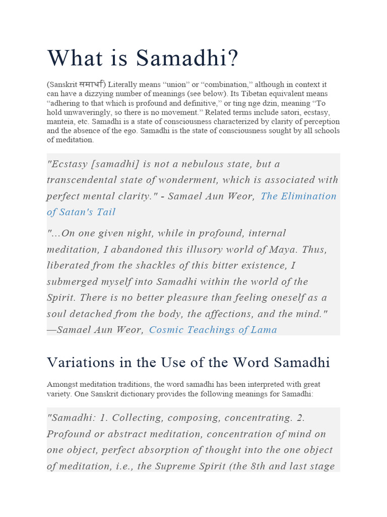 Glorian Samadhi | PDF | Self-Improvement